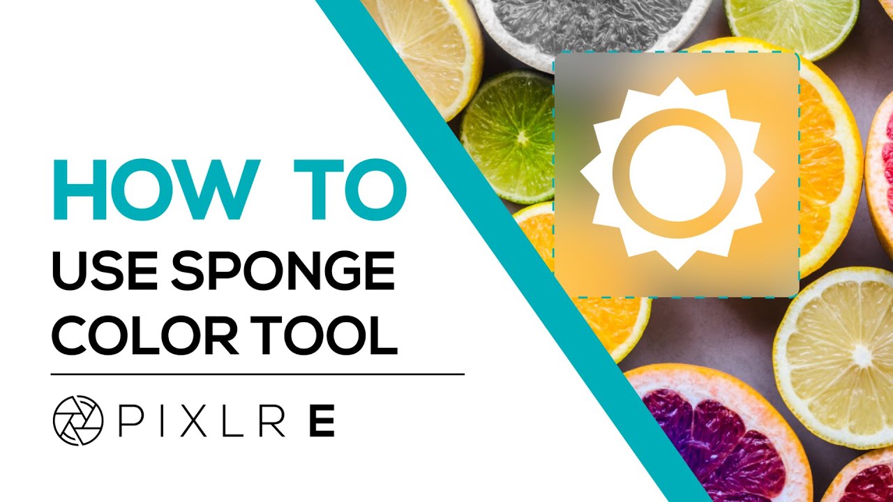 How to use Sponge Color Tool | Pixlr E - YouTube
