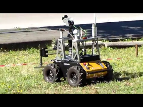 Mine Detection Skid-Steer Robot HRATC2014 loopback (demining robot ...
