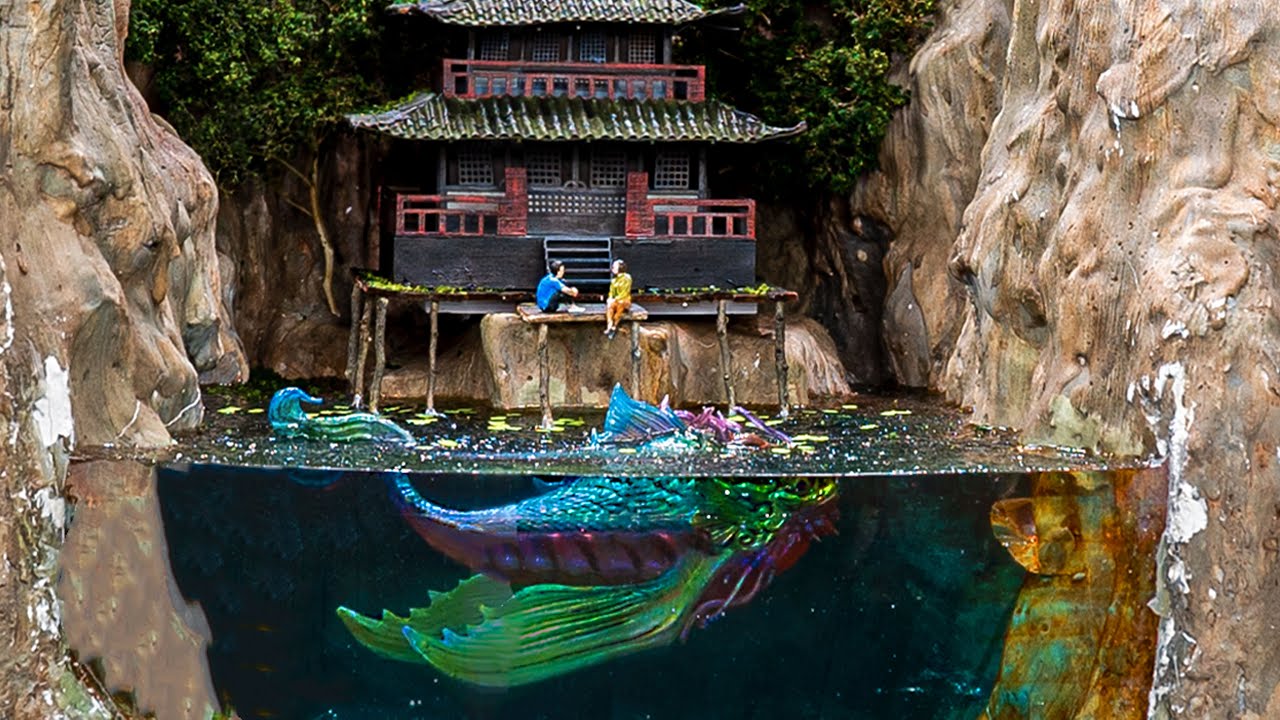 I Made The Ancient Temple And Guardian Diorama - YouTube