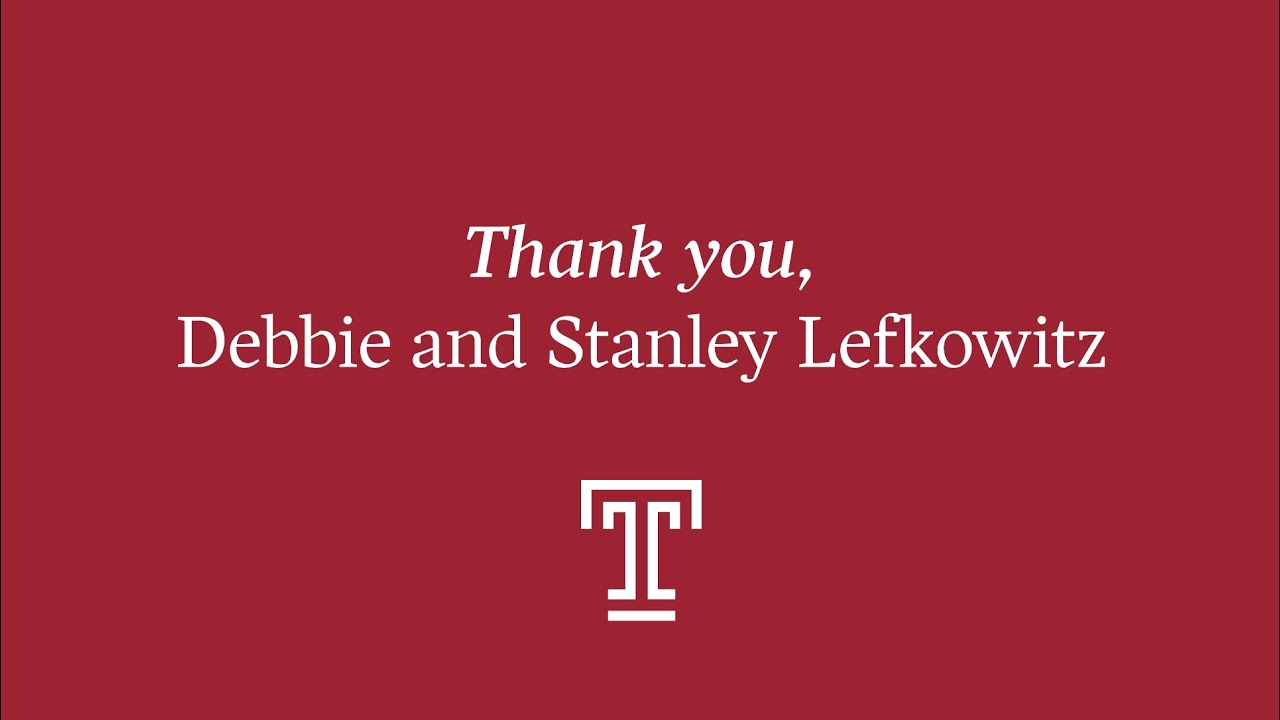 Thank you, Debbie and Stanley Lefkowitz - YouTube