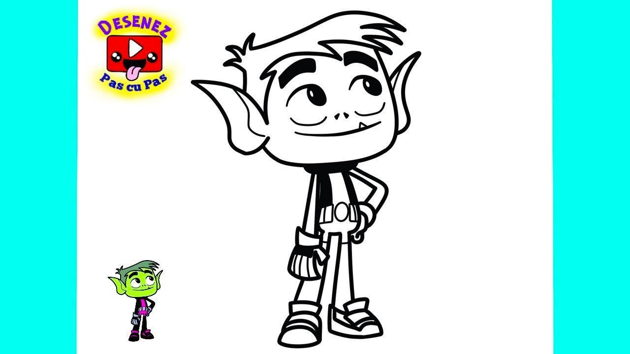 Cum il Desenez pe BEAST BOY din TINERII TITANI Usor de Desenat si ...