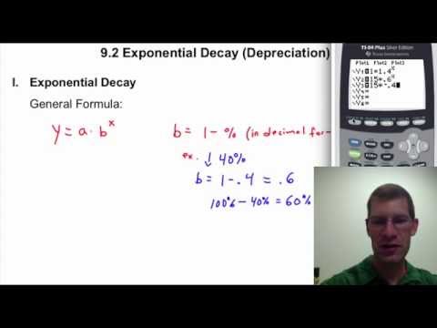 Algebra 2: 9.2 Exponential Decay - YouTube