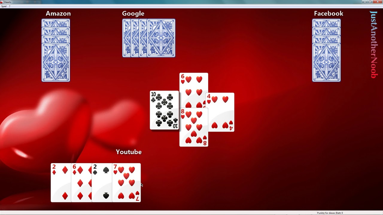 Lets Play Windows Hearts - Game #14 "Win, win, win" - 9. Round - YouTube