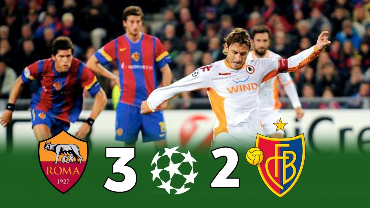 AS Roma 3 × 2 FC Basel ( Francesco Totti Masterclass) UCL 2010/2011 ...