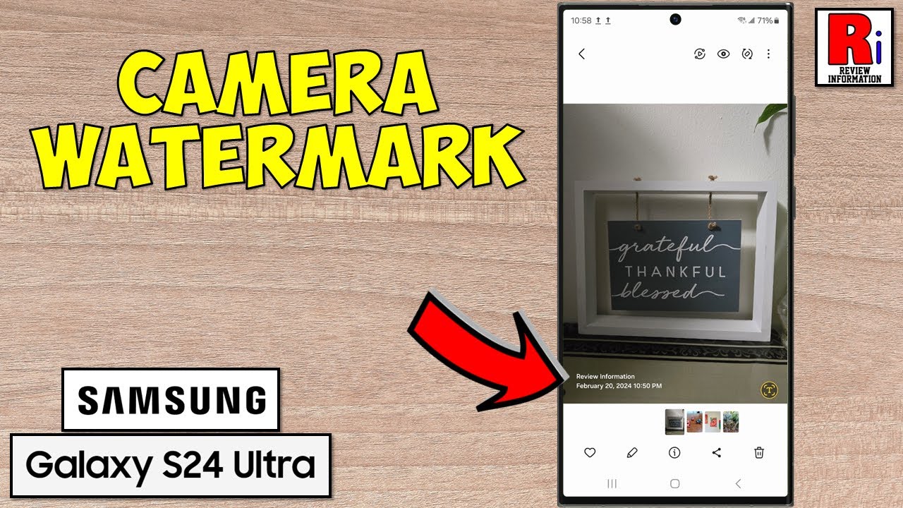 How to Add Watermark to Your Photos on Samsung Galaxy S24 Ultra - YouTube