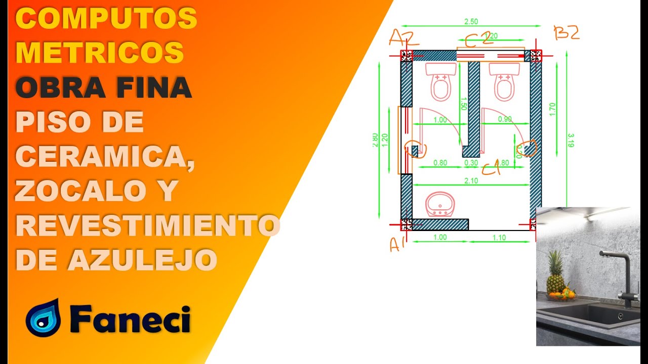 CALCULAR COMPUTOS METRICOS - PISO DE CERAMICA, ZOCALO Y REVESTIMIENTO ...