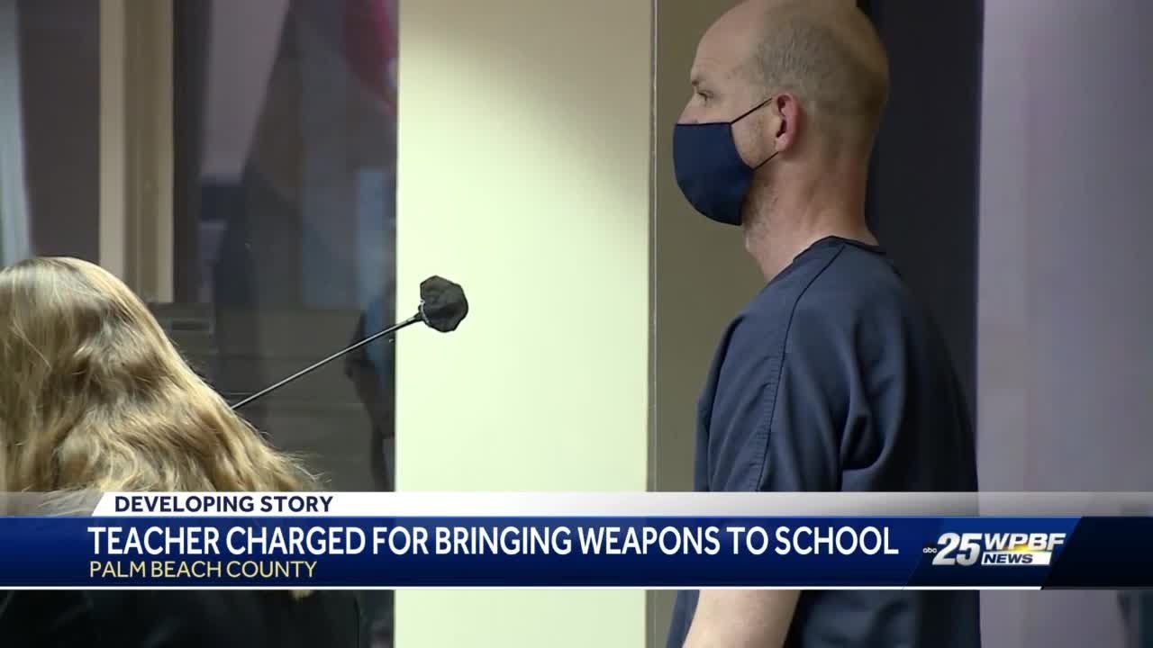 Palm Beach County math teacher arrested for bringing weapons to school ...