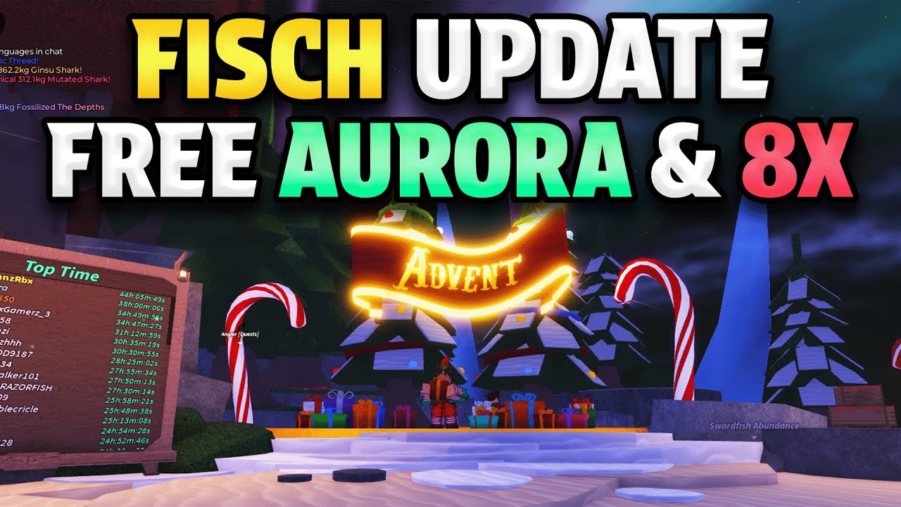 LIVE 🔴 | FISCH FREE AURORA, 8X LUCK, GIVEAWAYS - YouTube