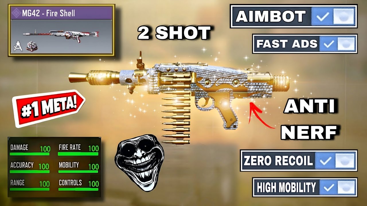 NEW "2 SHOT" MG42 Gunsmith! its TAKING OVER COD Mobile in Season 8 ...