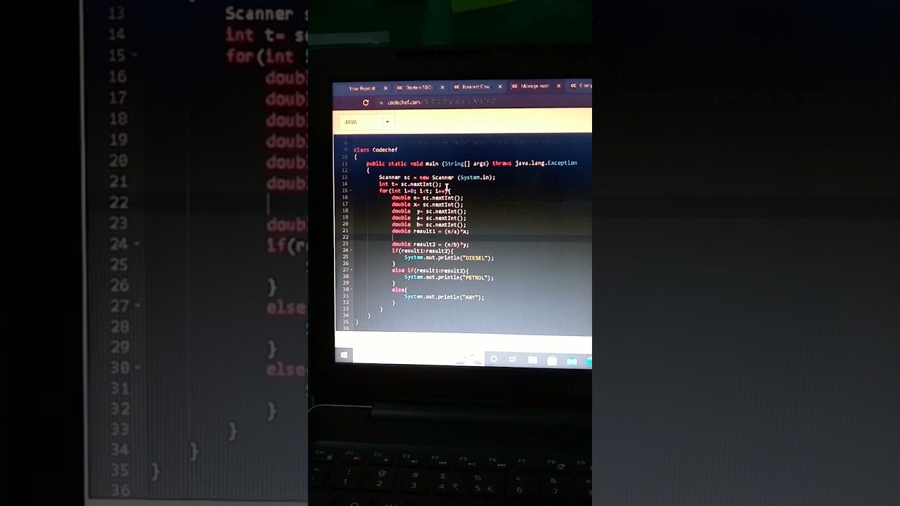 Codechef starter 50 Mileage matter problem solution #shorts - YouTube
