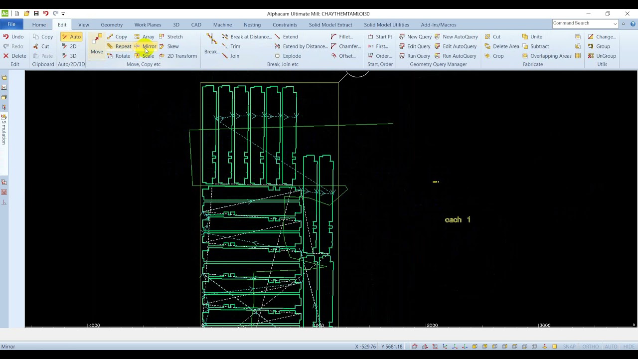 VIDEO 61- Alphacam kiểm soát đường cắt SOFA 2D-MIFACO - YouTube