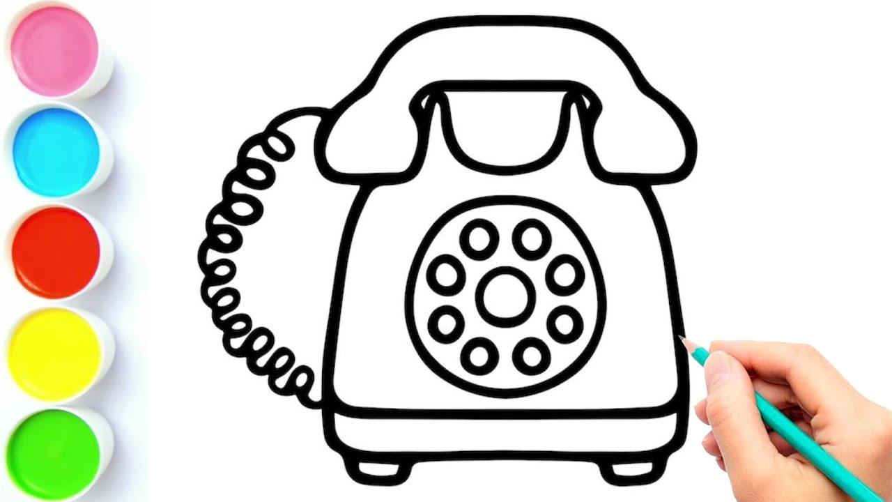 How to Draw a Telephone | Telephone Drawing | Draw a Telephone | Draw Smart - YouTube
