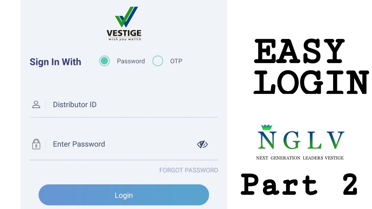 HOW TO LOGIN VESTIGE APP - PART 2 !!! - YouTube