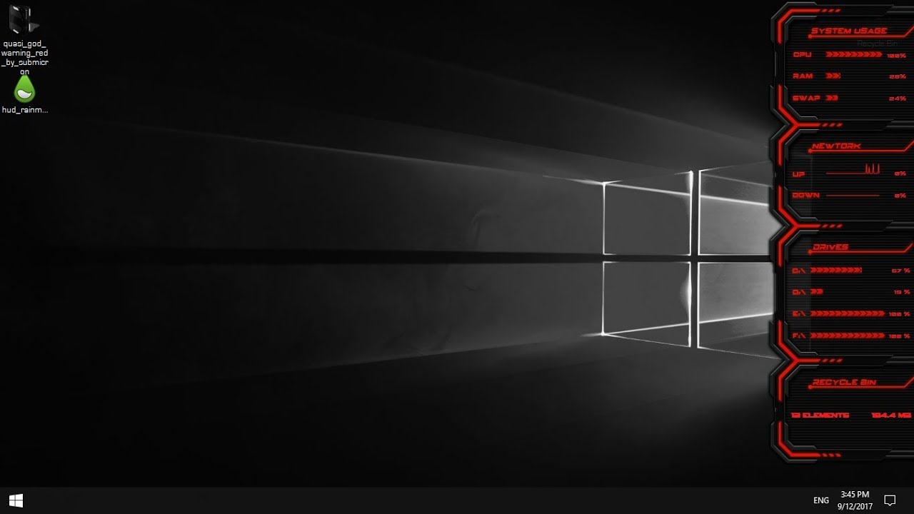 HUD theme for Windows 10 |Windows customization - YouTube