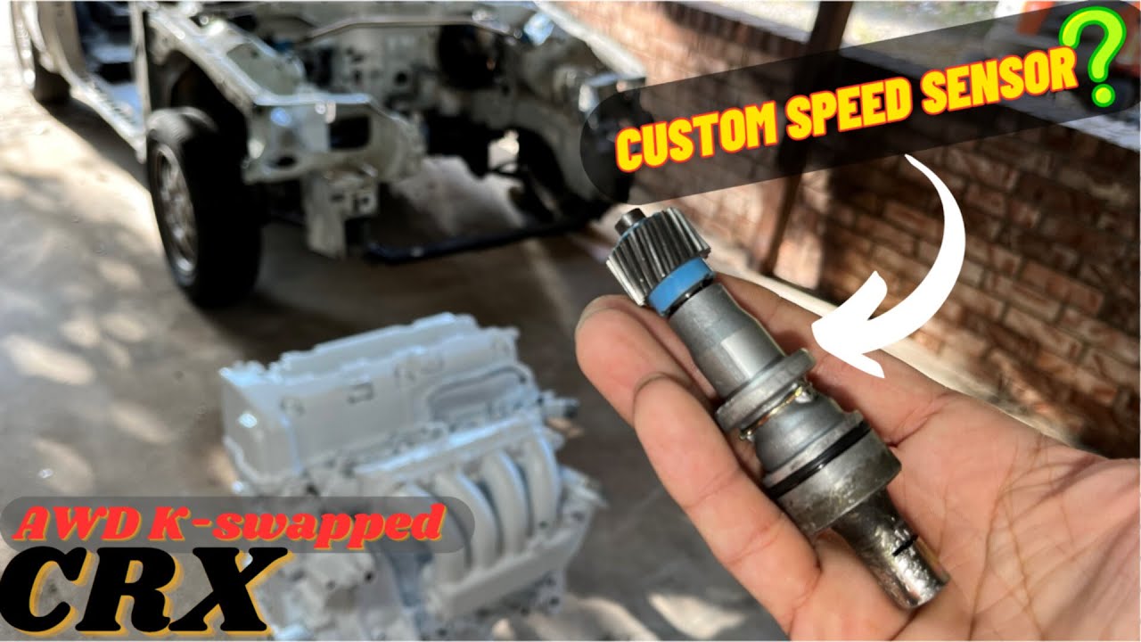 Custom 1of1 speed sensor for K swap CRX Project Part 14 - YouTube