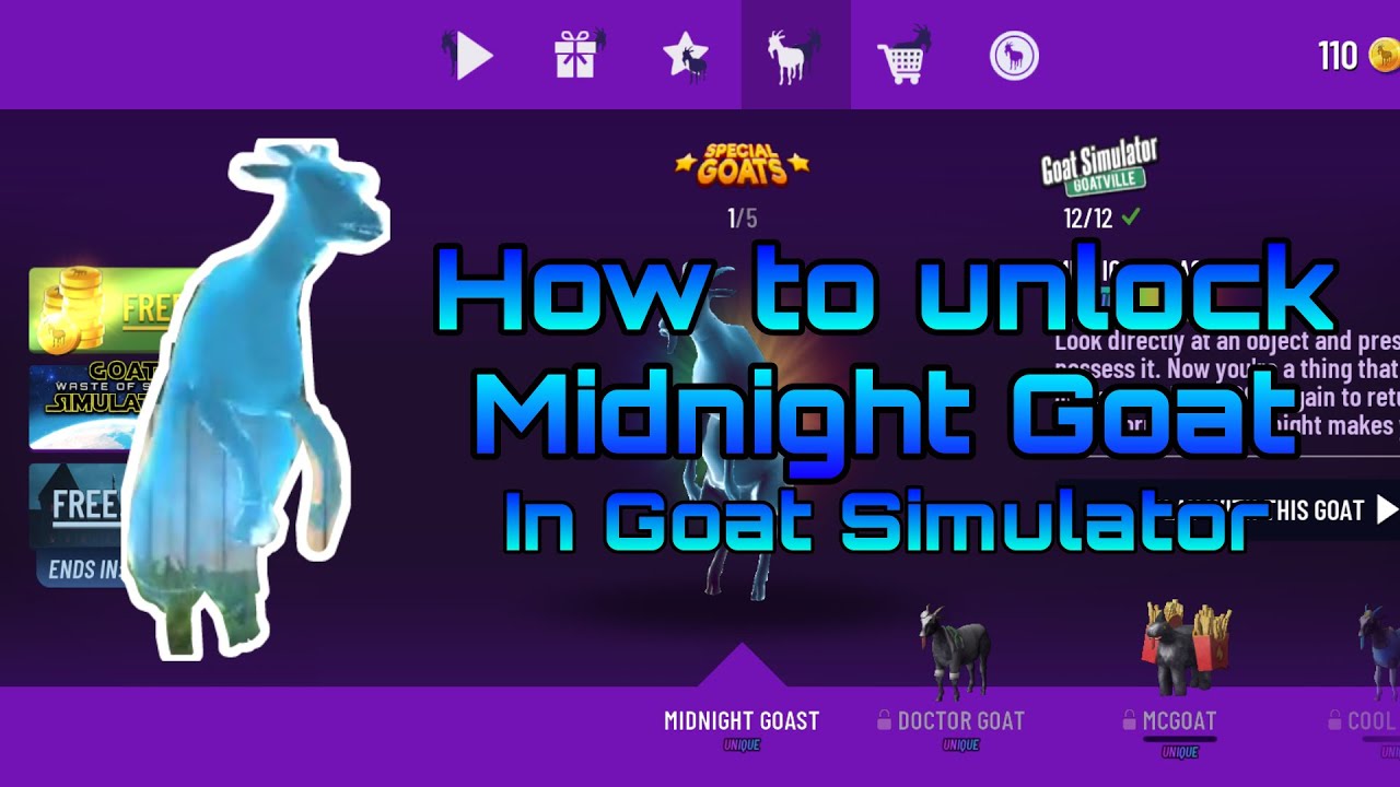 How to Unlock Midnight Goat Early Access! [Goat Simulator] - YouTube