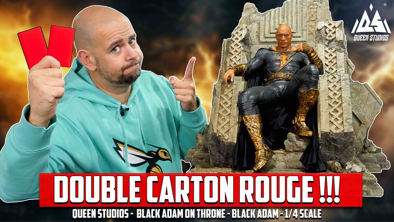 🟥 DOUBLE CARTON ROUGE 🟥 Black Adam On Throne Queen Studios 1/4 Scale ...