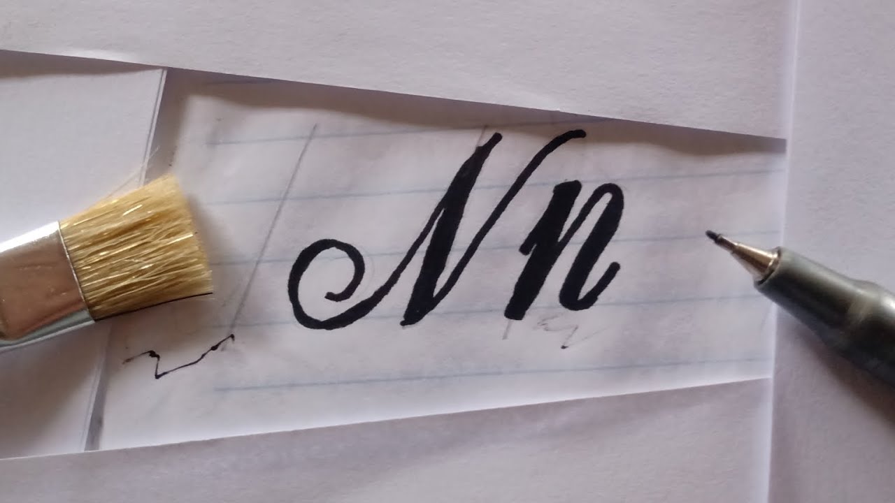 Como fazer letra cursiva|AULA 14 Letra "N" - YouTube