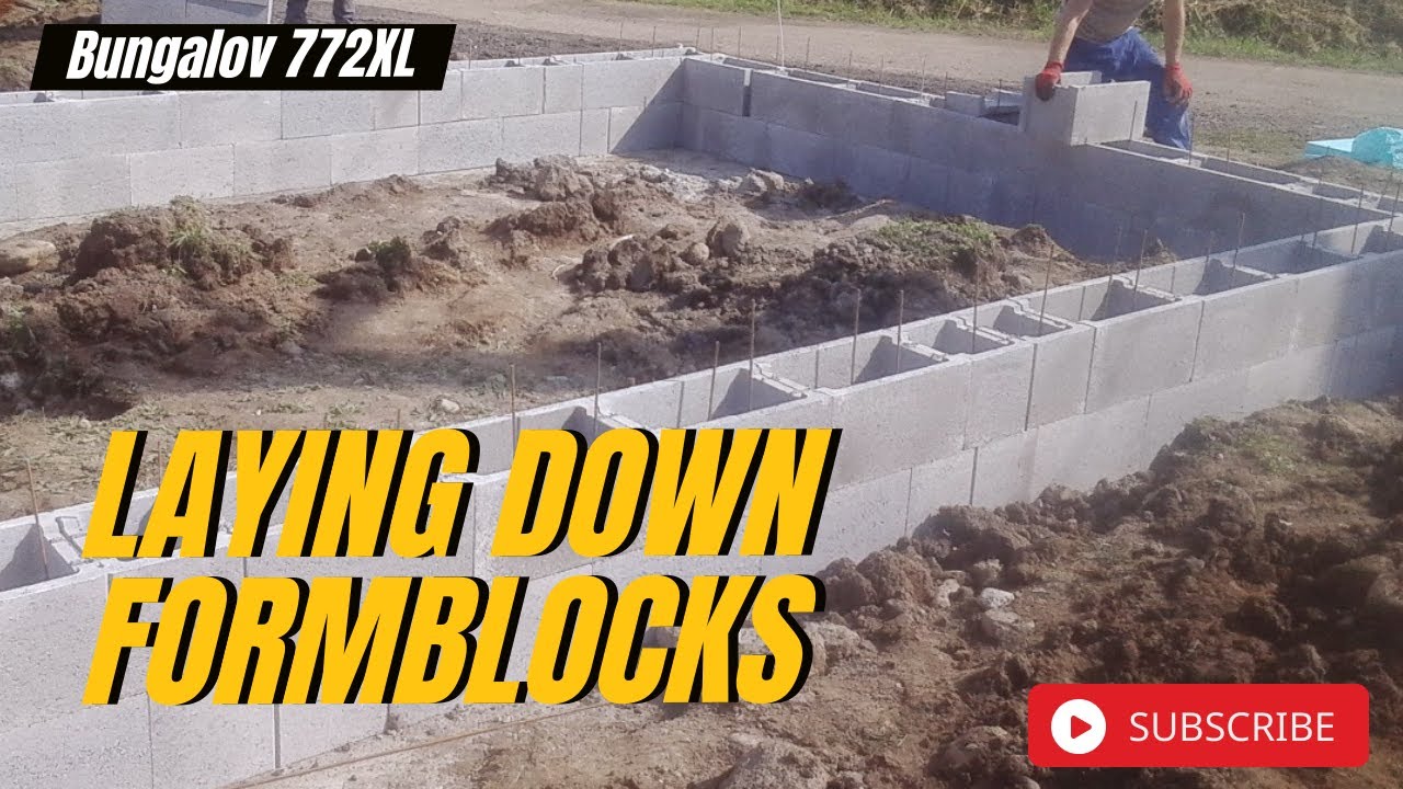 Dream House #3 - Laying precast walls Formblocks - YouTube