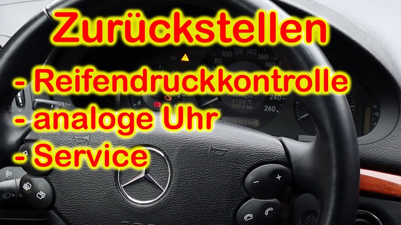 E-Klasse, die 3 wichtigsten Einstellungen für Deinen W-211 / S-211 detailliert erklärt. - YouTube