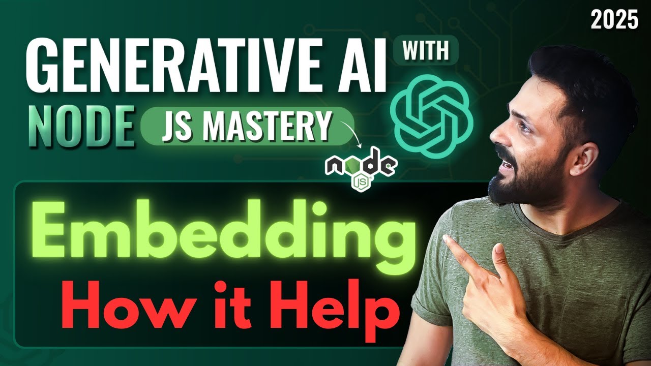 Generative AI with Node JS in Hindi #22 How do Embeddings Help? - YouTube