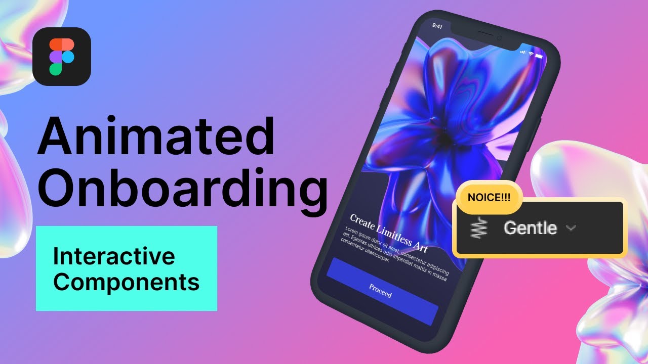 Designing Animated Onboarding Screen in Figma *Interactive Components ...