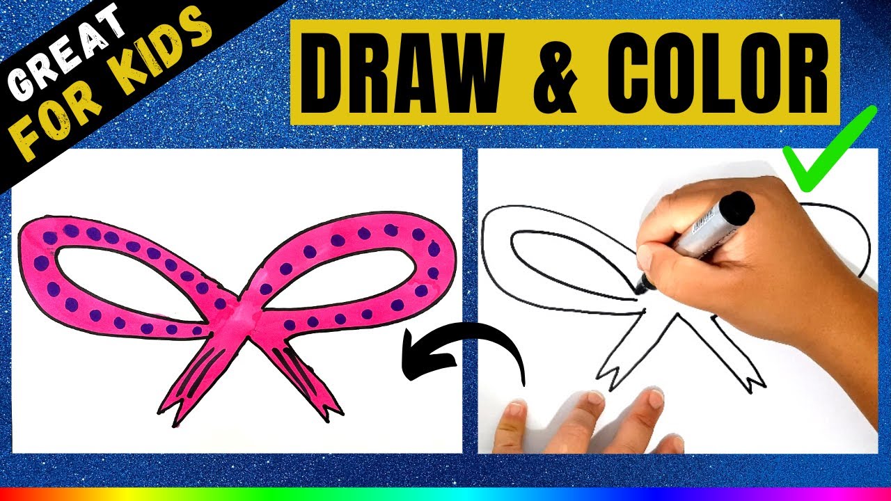 Bow Tie drawing - How to draw Bow Tie [Super easy Bow Tie drawing ...