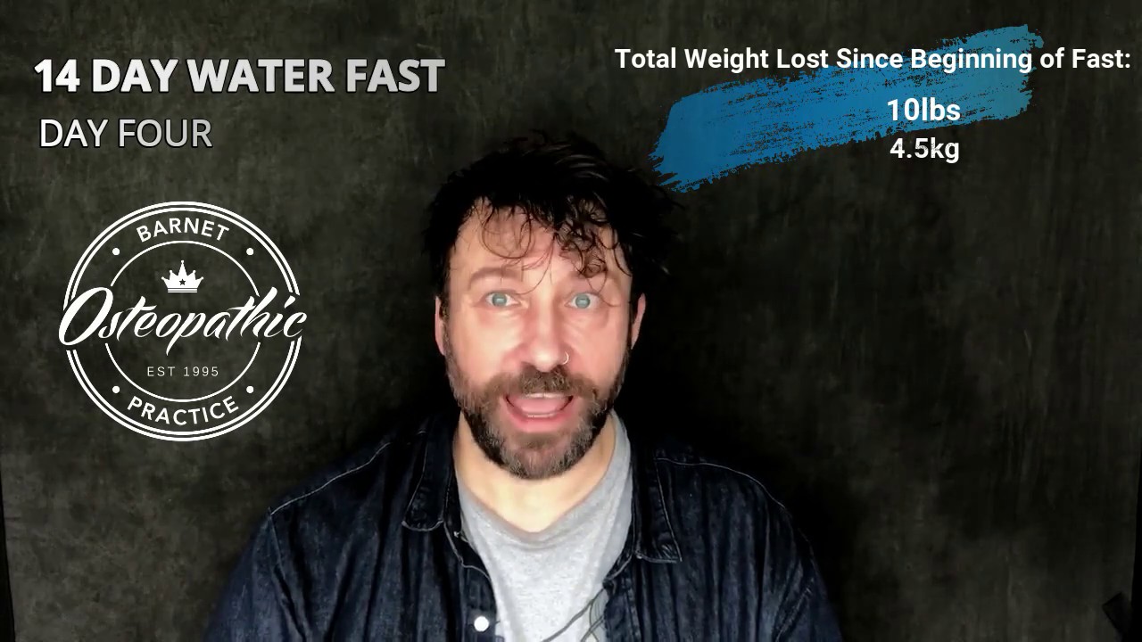14 Day Water Fast - Day 4 10lbs (4.5Kg) lost! - YouTube
