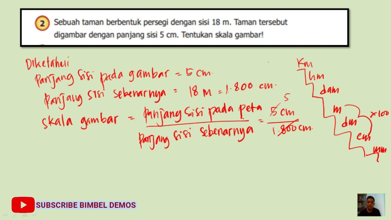 2 Sebuah Taman Berbentuk Persegi Dengan Sisi 18m Taman Tersebut Di