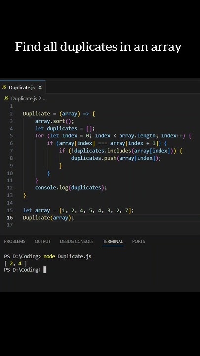 Program To Find All Duplicates In An Array Tech Programming