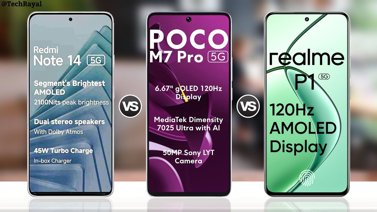 Redmi Note 14 5g vs Poco M7 Pro 5g vs Realme P1 5g || Full Comparison ...