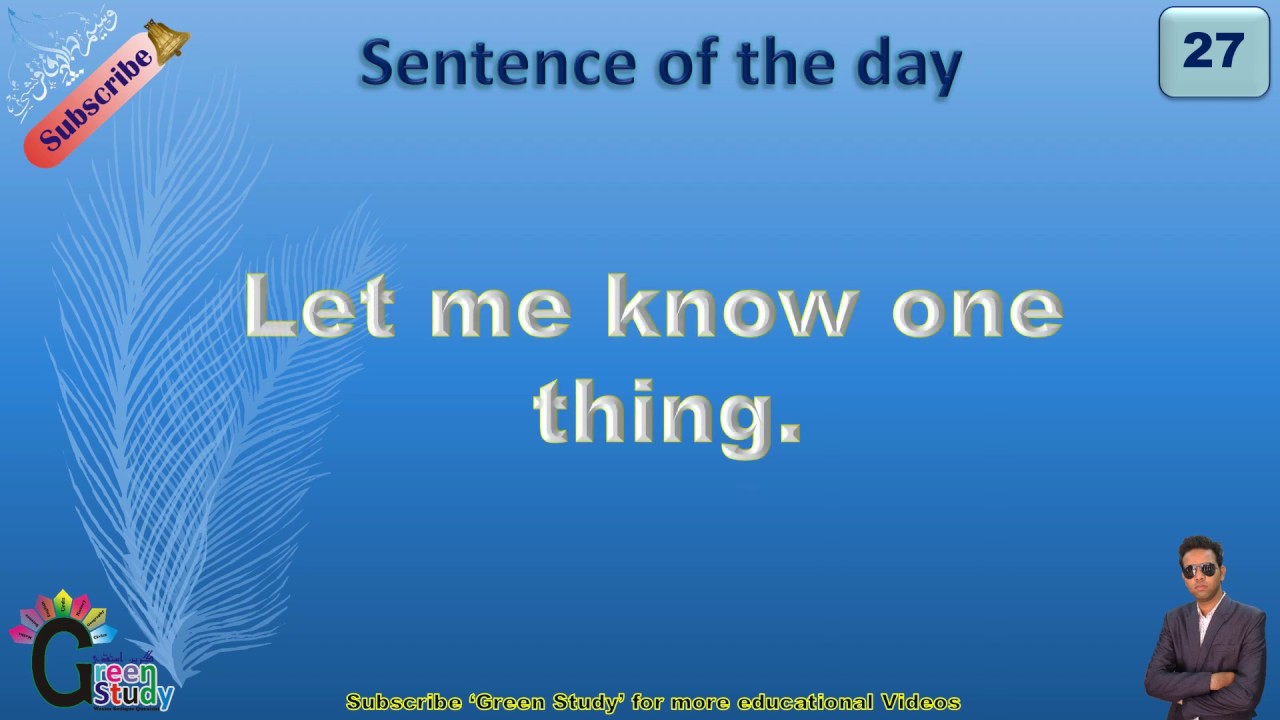 Sentence Of The Day 27 | Daily use sentences | English Sentences ...
