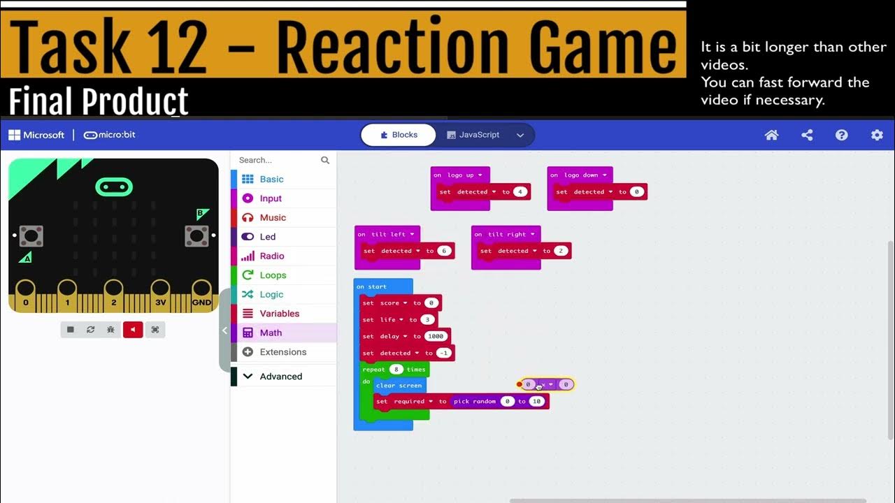 F1 IT Microbit Task 12 Reaction Game Final Product - YouTube