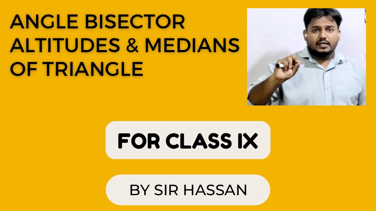 How to draw Angle bisector, Altitudes and Medians of Triangle - YouTube