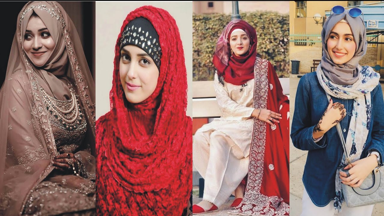 Easy And Beautiful Hijab Design Ideas | Bridal Hijab Styles | Hijab ...