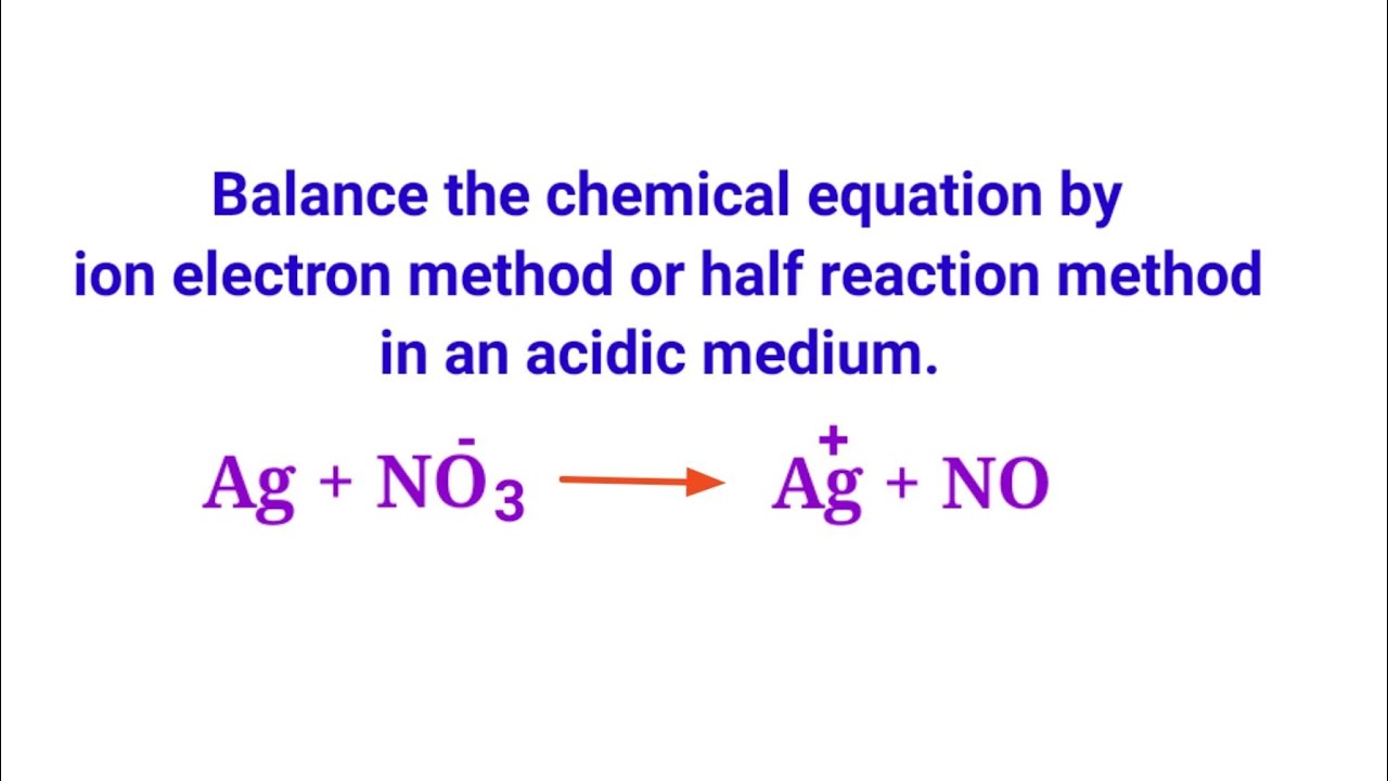 Ag+NO3^-=Ag^++NO balance the redox reaction @mydocumentary838 in an ...