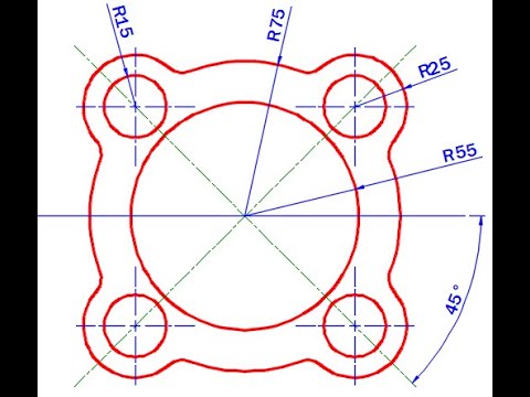 AutoCAD 2D Exercise #25 - Circular Gasket - YouTube