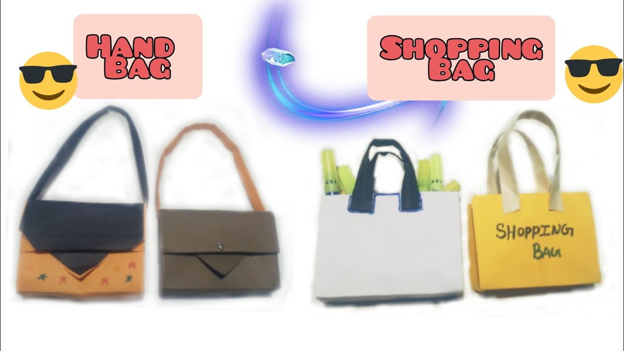 How to make paper hand bag and paper shopping bag / paper bag dit craft ...