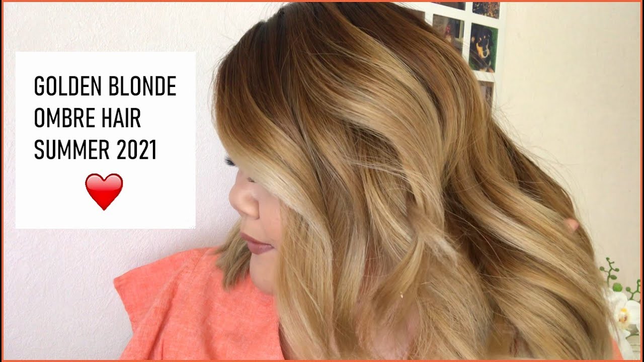 AT HOME BLOND DORÉ GOLDEN BLONDE OMBRE HAIR☀️ | ANNESUNISA - YouTube