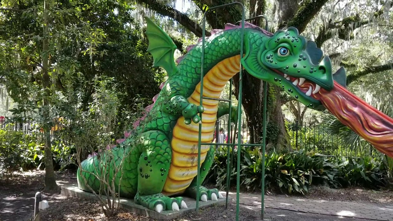 Storyland at City Park - down the dragon slide - YouTube