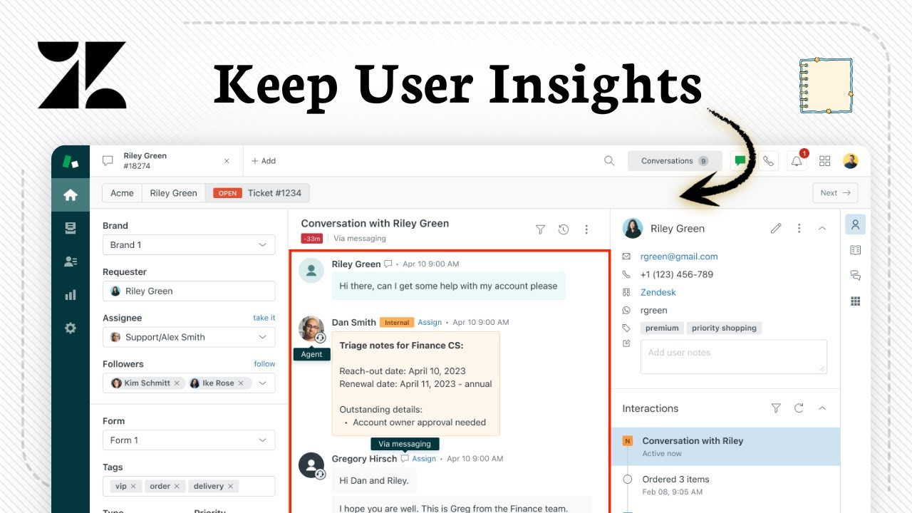 How to add user notes in Zendesk (Detail Log) - YouTube