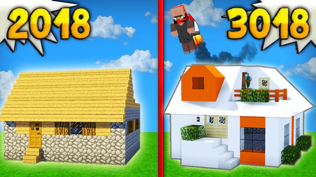 MINECRAFT: ¿COMO SERÍA UNA CASA DE PUEBLO 1.000 AÑOS al FUTURO ...