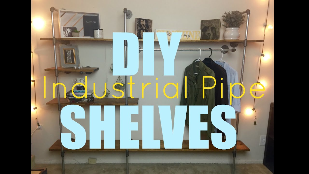 DIY Industrial Pipe Shelves - YouTube