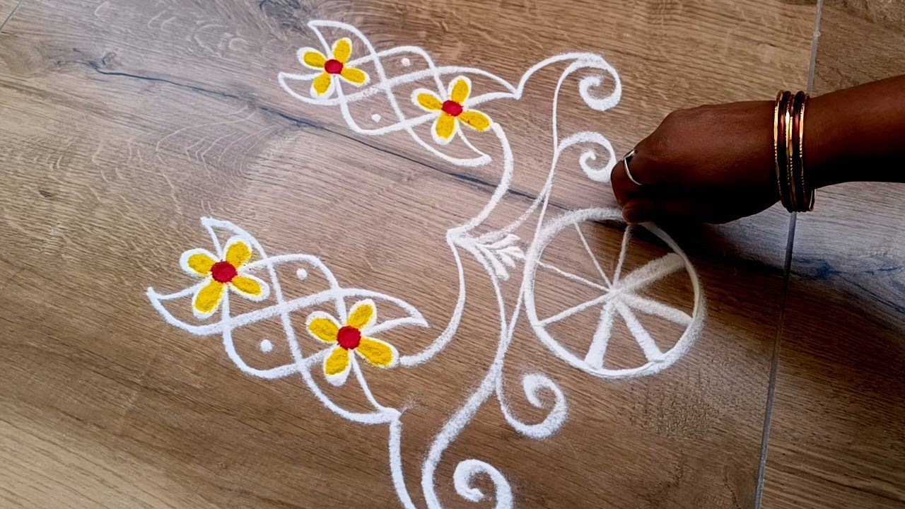 Ratha saptami special Ratham rangoli | Easy Ratham rangoli | Ratham ...