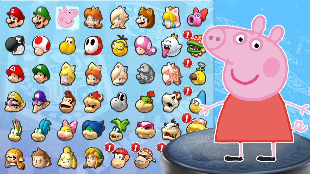 Mario Kart 8 deluxe - Peppa pig's first appearance on mario kart 8 ...