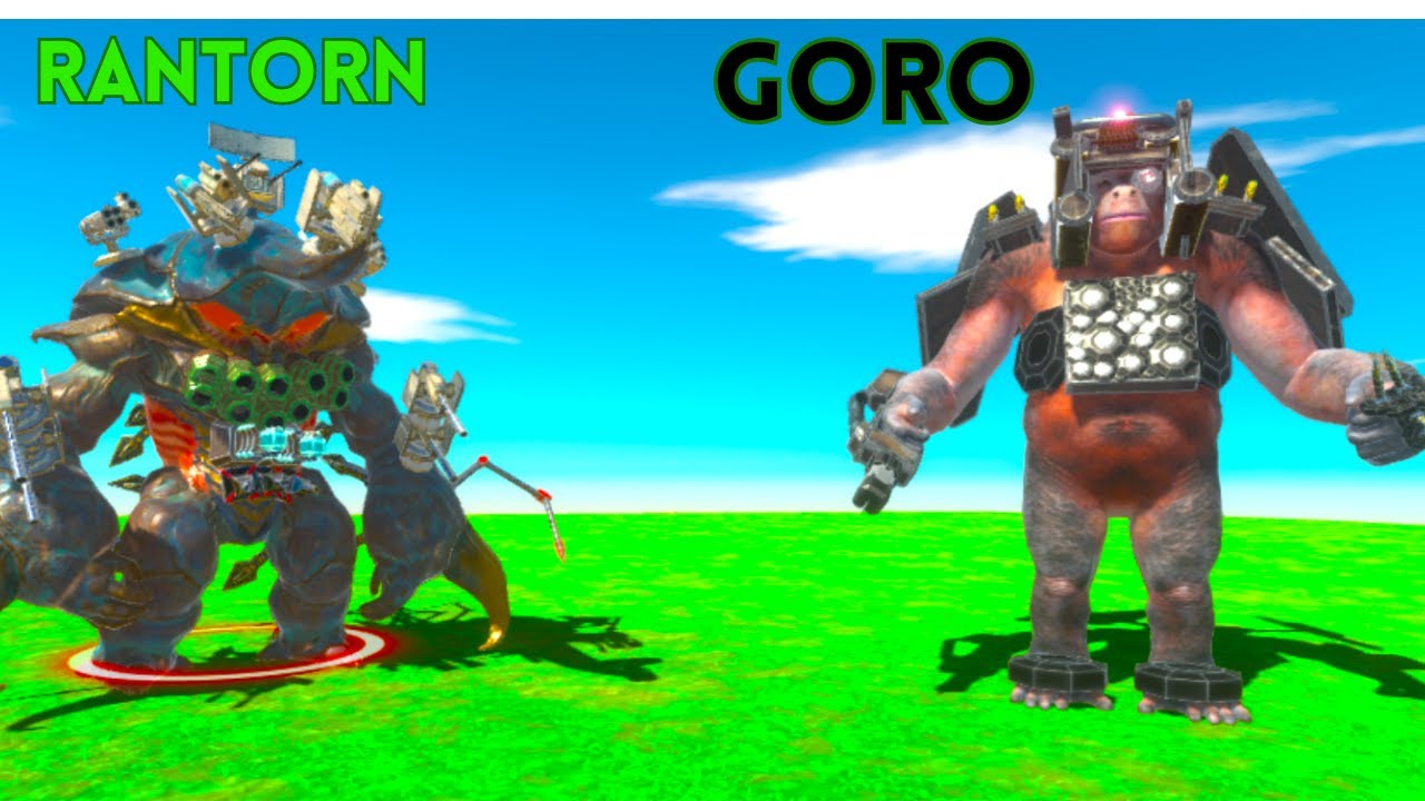 RANTORN vs GORO THE GAINT IN ARBS PC Animal Revolt Battle Simulator ...