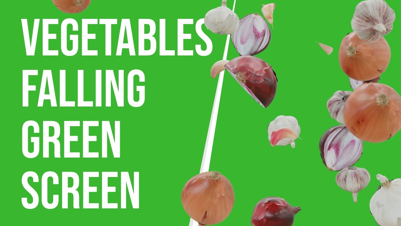 Falling Vegetables Green Screen: Vibrant Background for Food Videos ...