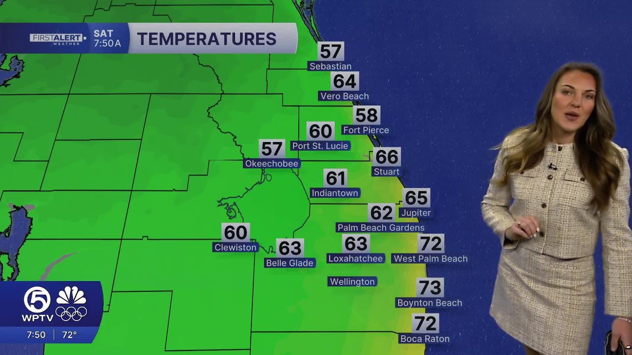 WPTV First Alert Weather Forecast for morning of Saturday, Jan. 24 ...