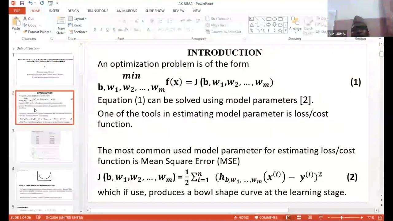 Batch Stochastic Sub Gradient Method for Solving Non Smooth Convex Loss Function Problems - YouTube