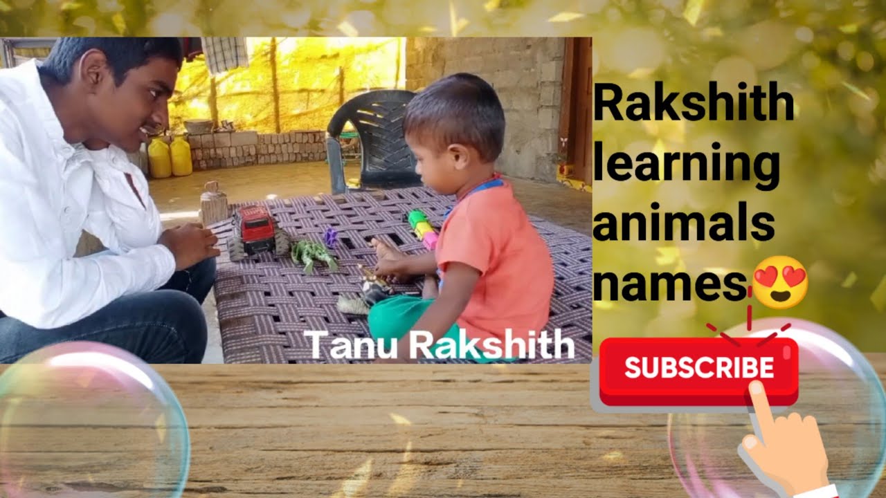 #Littile Rakshith learning animals and toys names/he guessing perfect ...
